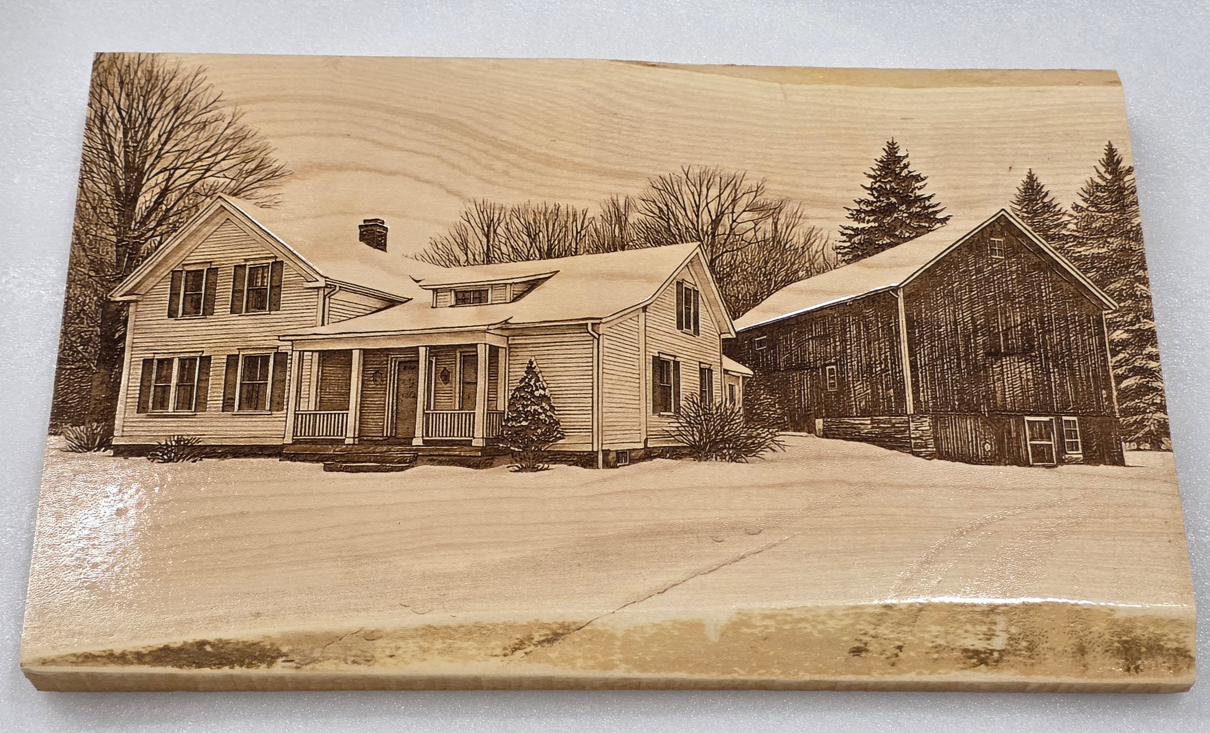 Custom Photo Engraved Maple Wood Plaque | Personalized High-Definition ...